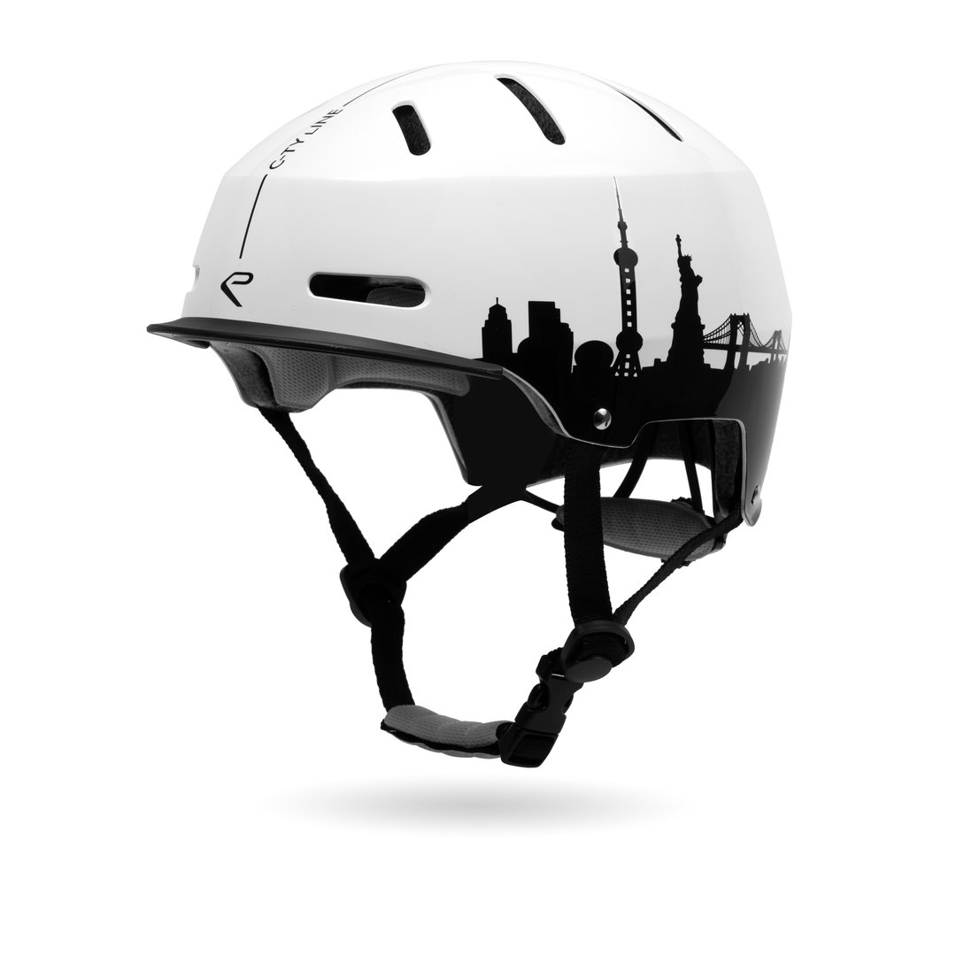Helmet EKOI CITY LINE White Black - EKOI