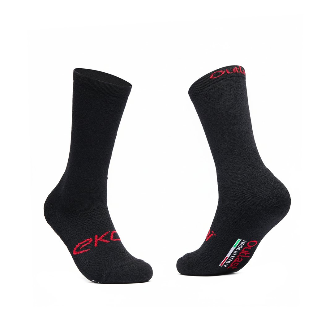 Winter Socks EKOI Racing OUTLAST 20cm Black - EKOI