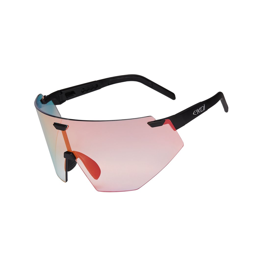 Glasses EKOI Racing AEROLITE Black Silver PH LIGHT Red Cat1-3 - EKOI