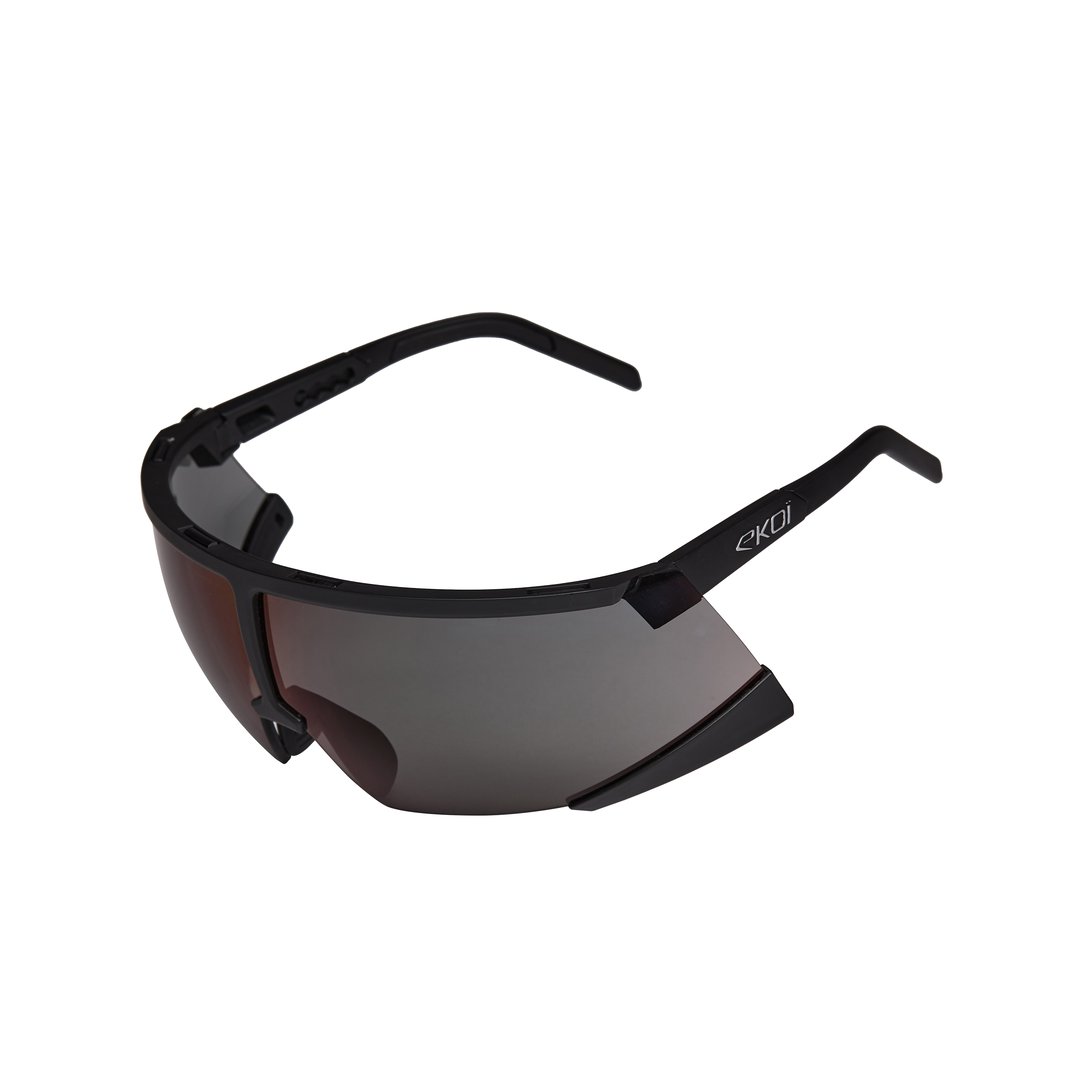 EKOI Racing S-AERO Schwarz Silber ZEISS Black Hole Kat3 Brille - EKOI