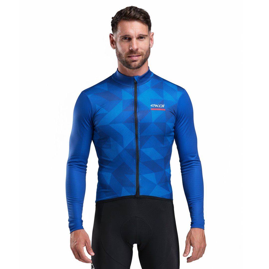 JERSEY LONG SLEEVES EKOI POLYGONE BLUE - EKOI