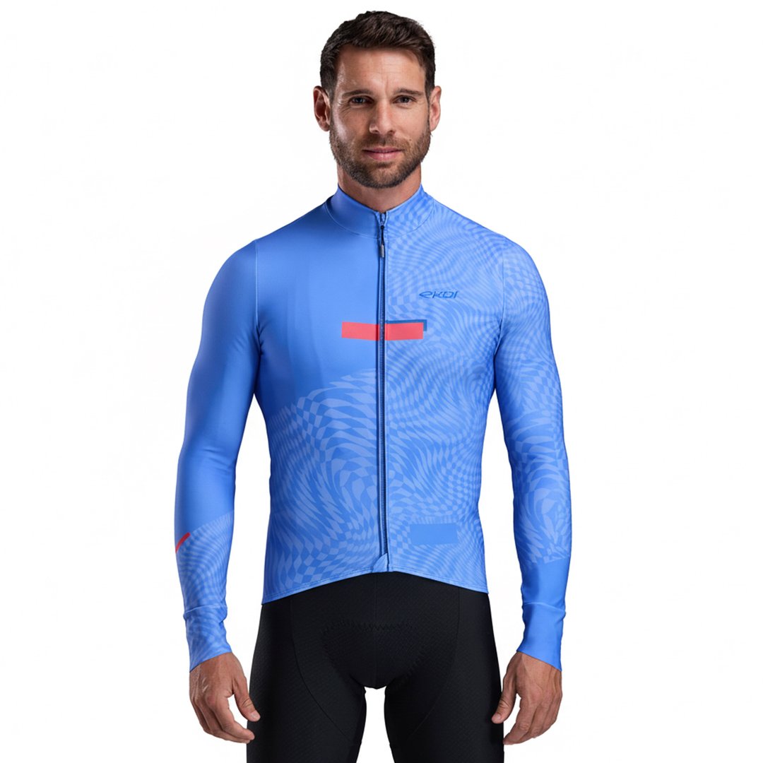 Long-Sleeve Jersey EKOI Perf GRAPHIC Blue - EKOI