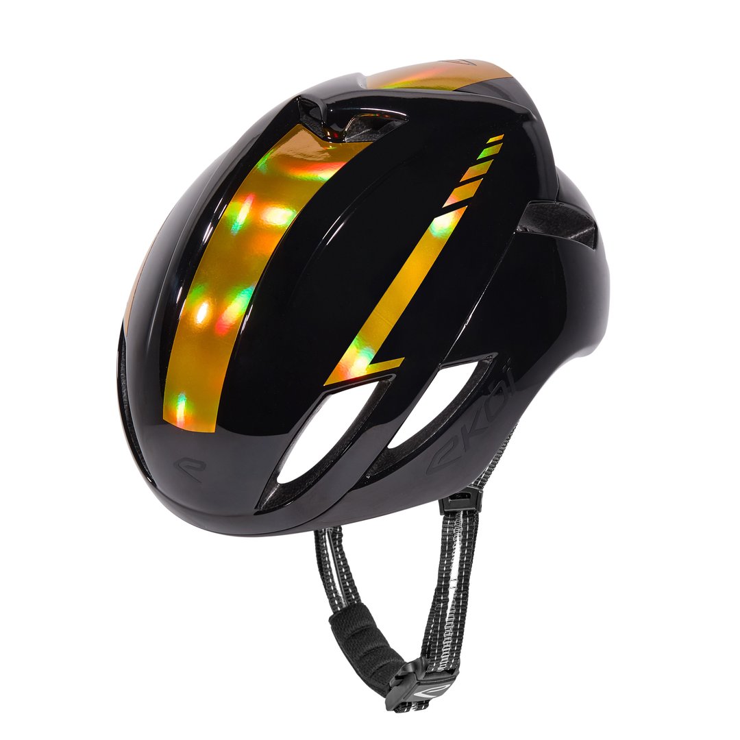 EKOI Perf AR14 LTD Competition Helmet Black Holo Gold - EKOI
