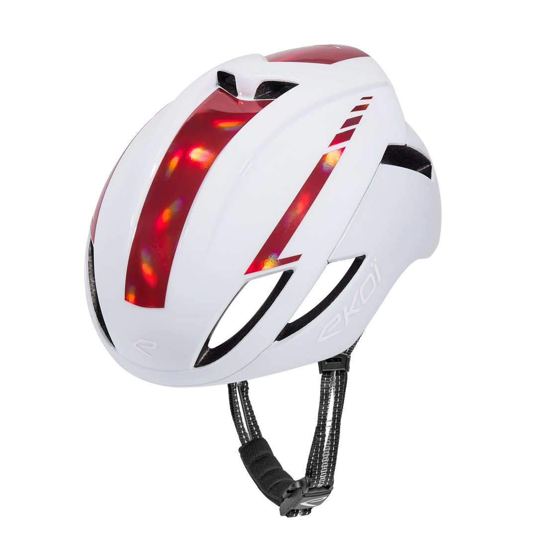 EKOI Perf AR14 LTD Wettkampfhelm Weiß Holo Rot - EKOI