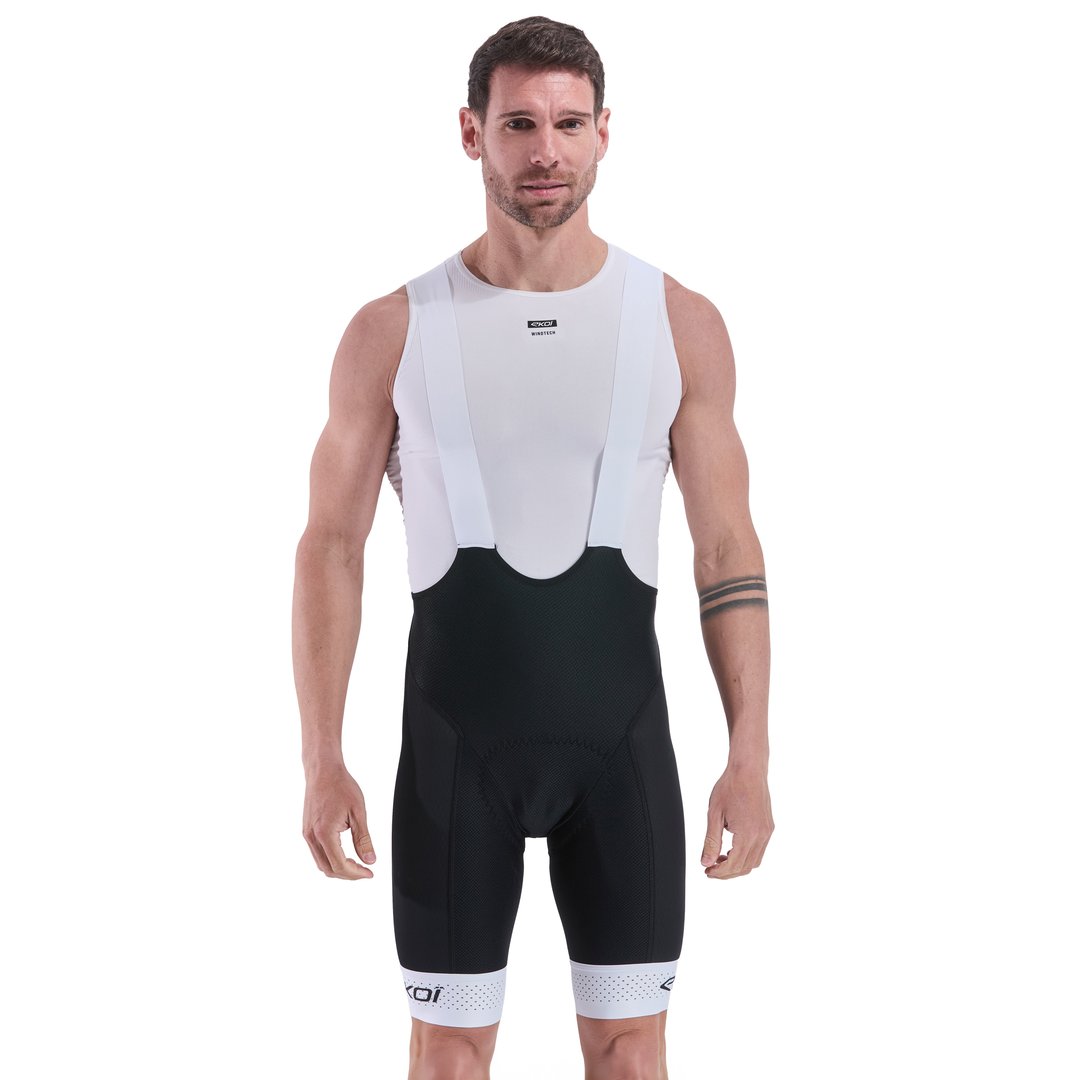 GEL MEMORY Bib Shorts EVO EKOI Perf White - EKOI