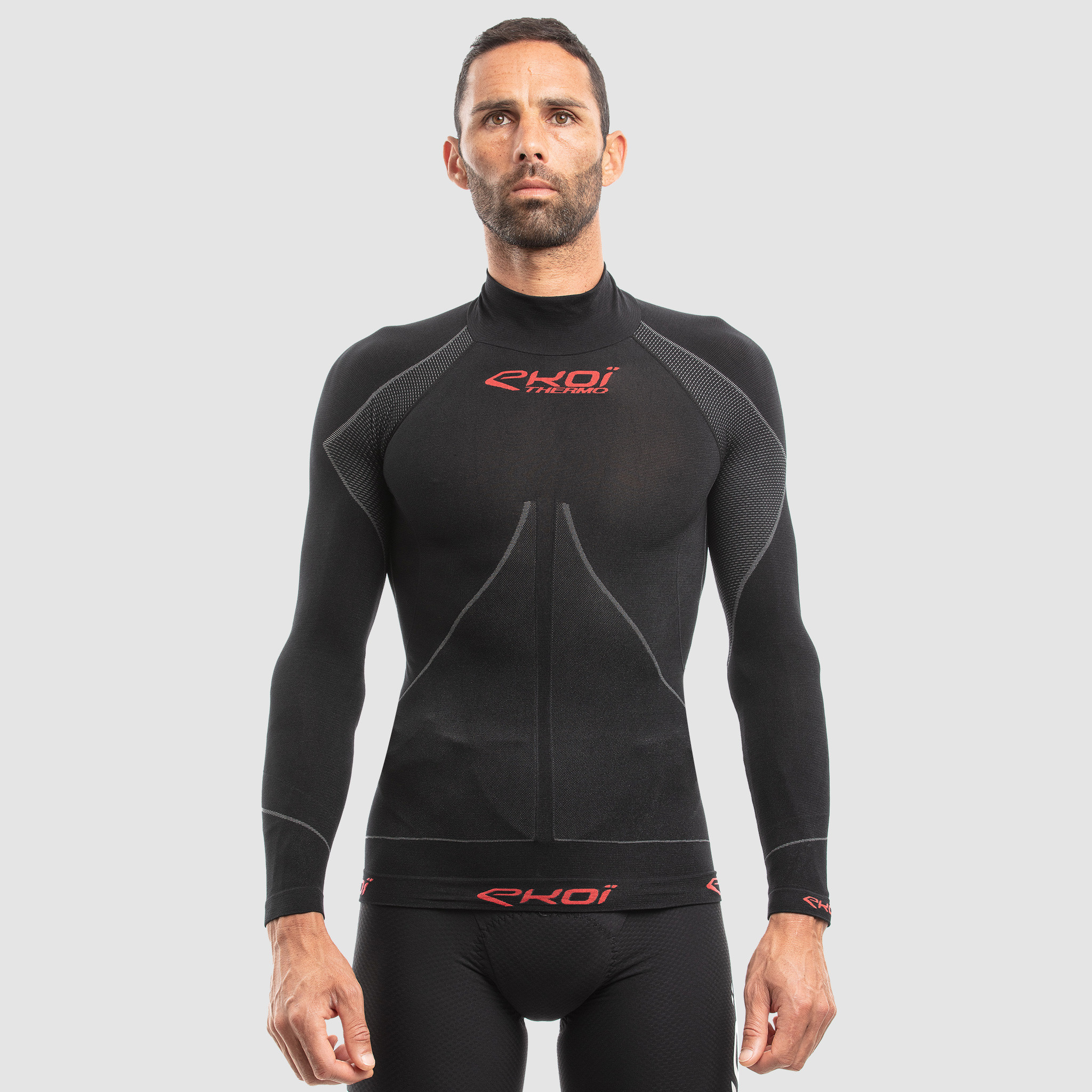 Base layer EKOI Perf THERMO EVO High Collar Black - EKOI