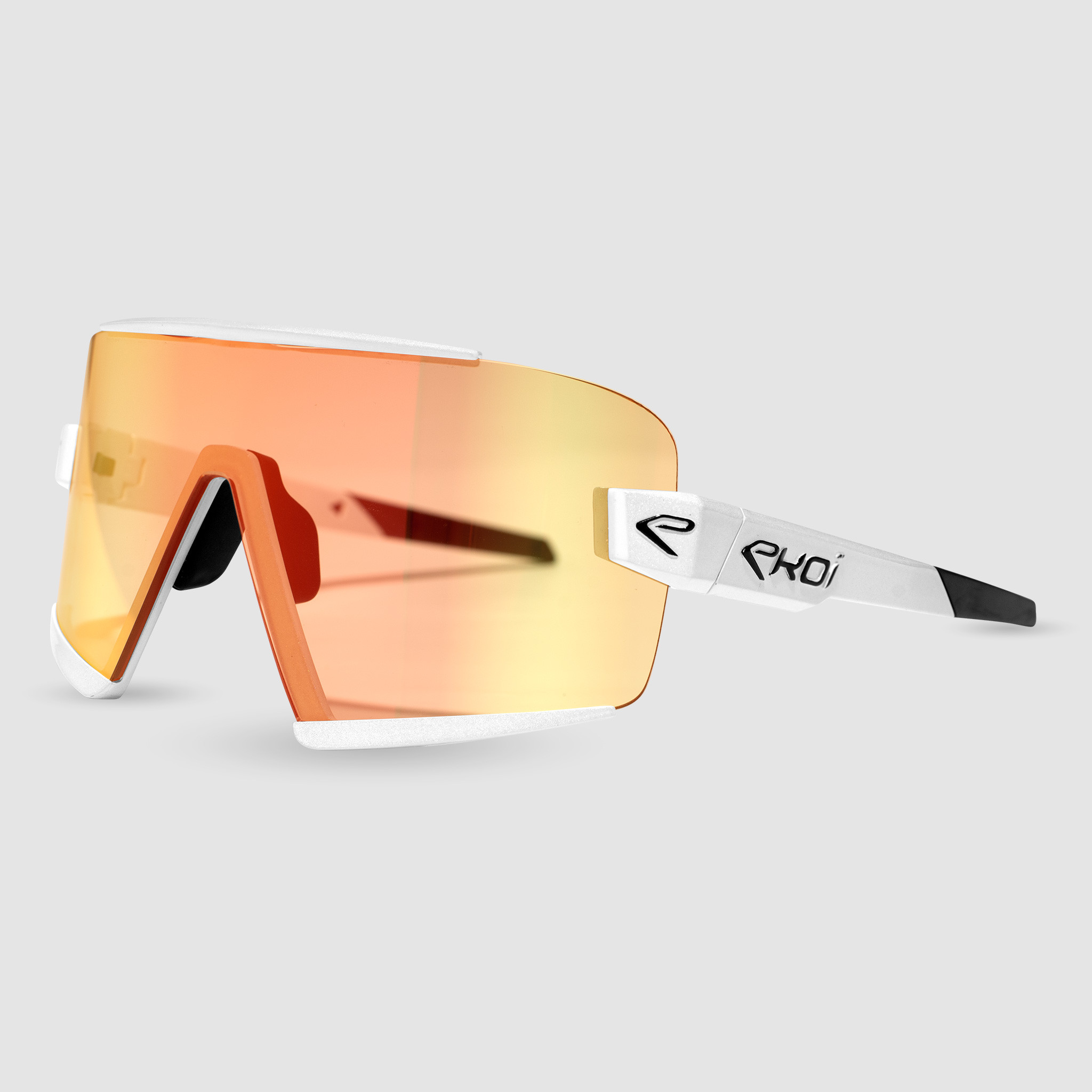 Lunettes EKOI Racing OTTIMO Blanche PH Rouge Cat1.3 - EKOI