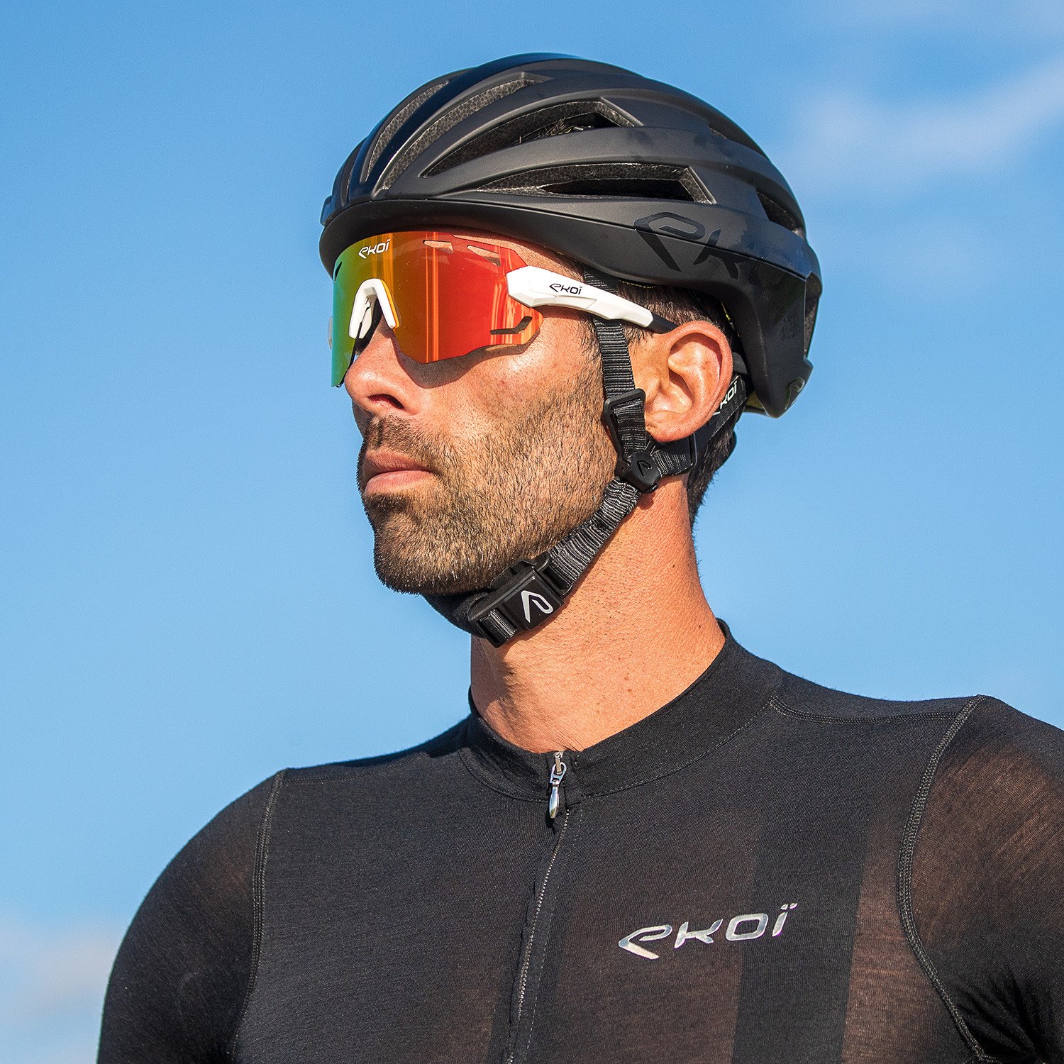 Glasses EKOI Perf PREMIUM 70 LTD White Revo Red Cat3 - EKOI