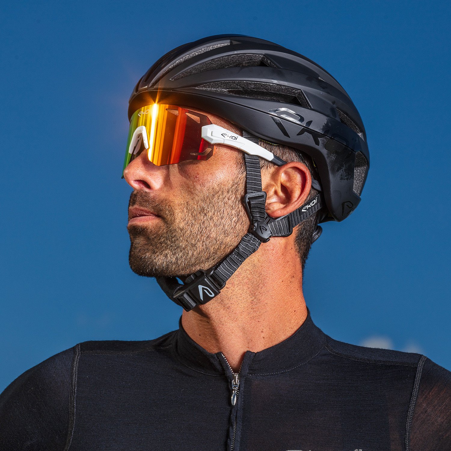 Glasses EKOI Perf PREMIUM 70 LTD White Revo Red Cat3 - EKOI