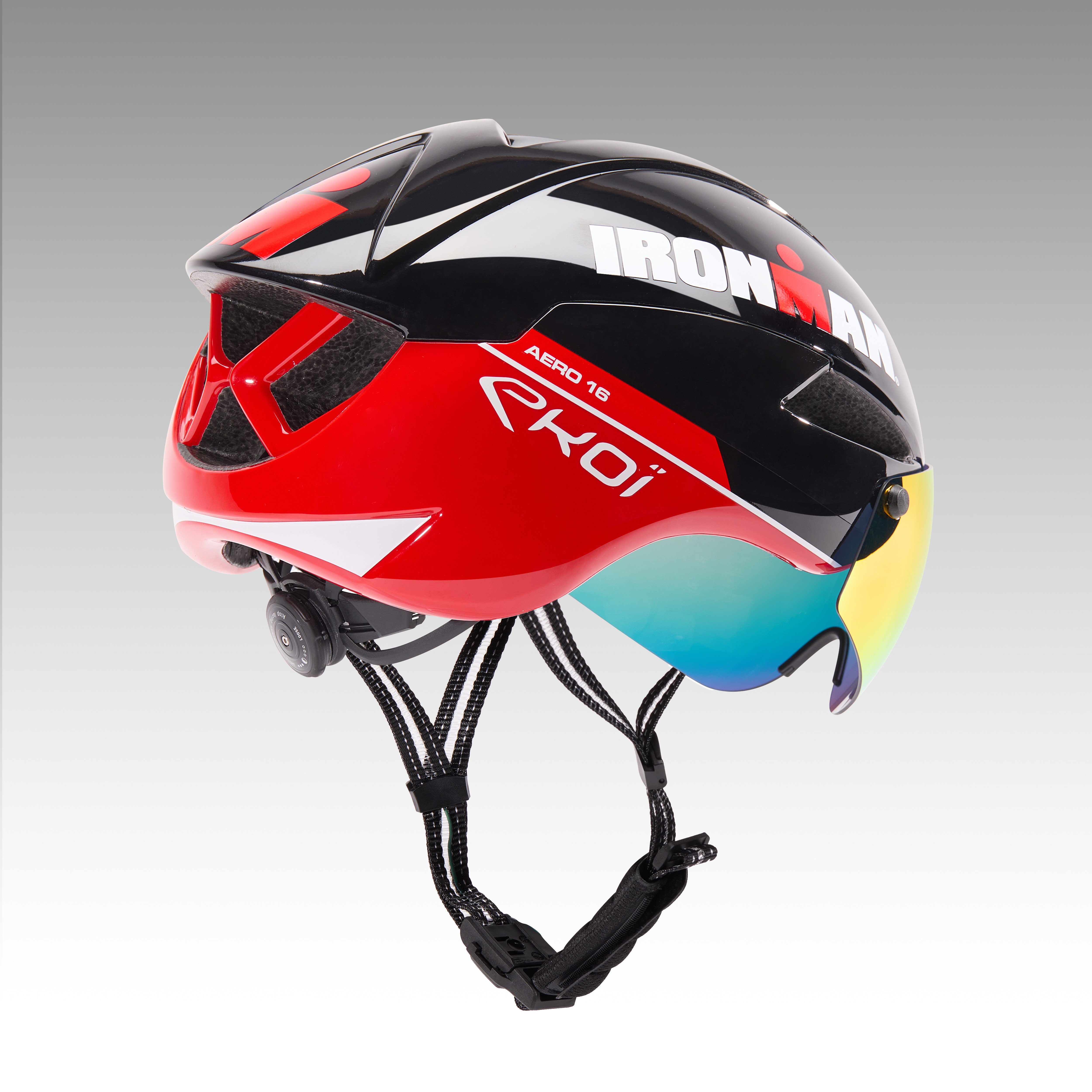 EKOI Helmet AERO16 IRONMAN Black Red - EKOI