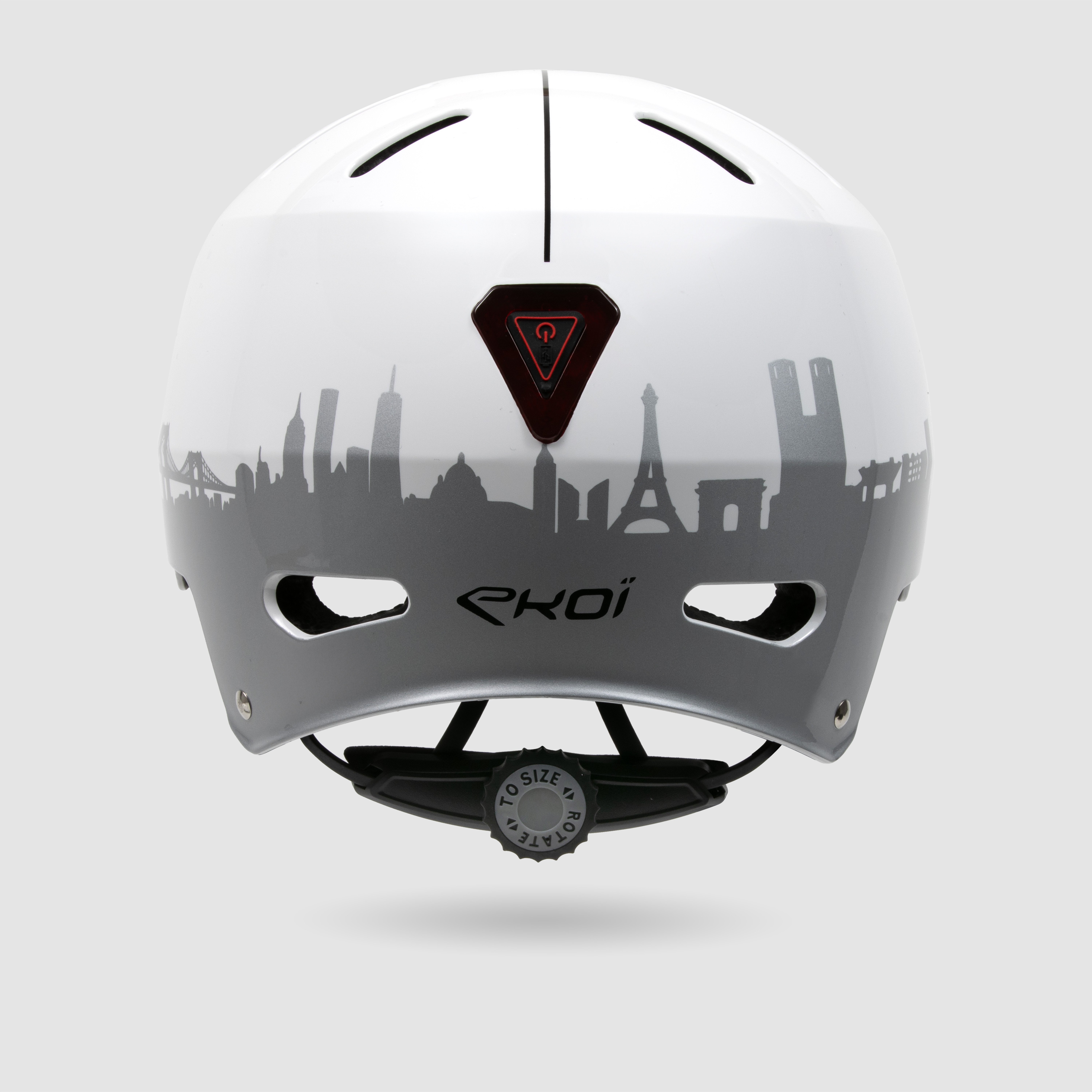 Casque EKOI CITY LINE Blanc Silver - EKOI