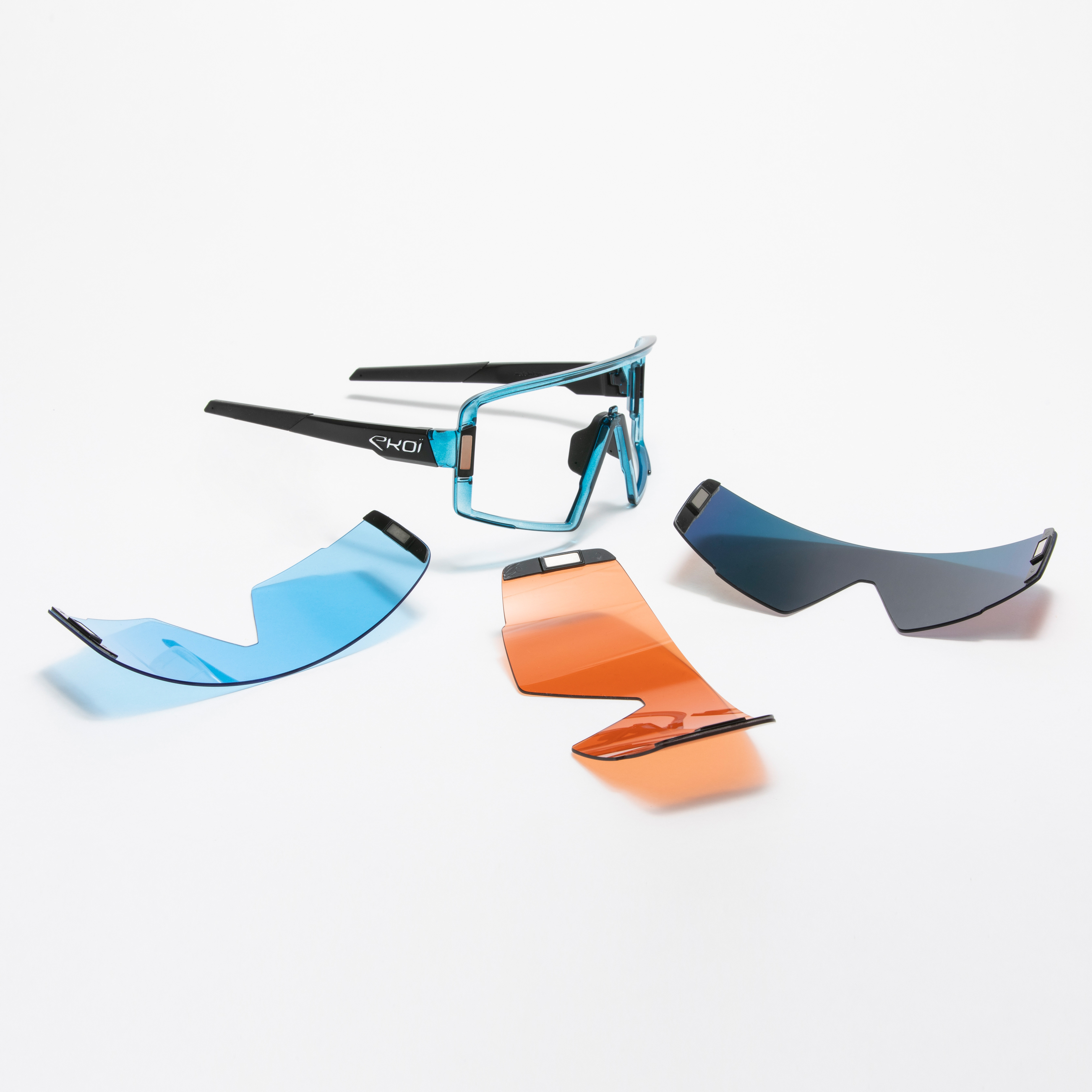 EKOI Racing MAGNETIC Translucent Blue Revo Blue Glasses - EKOI