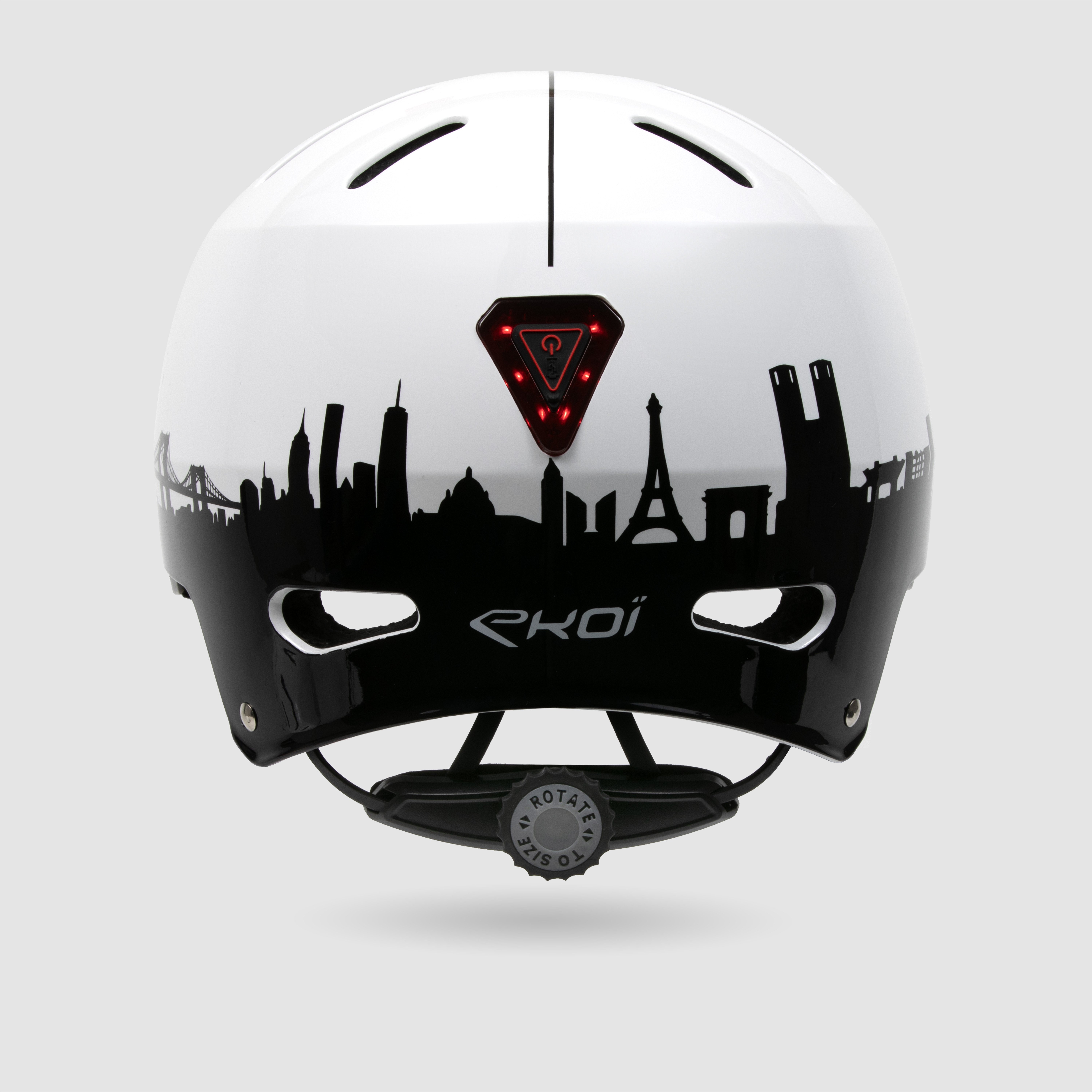 Helmet EKOI CITY LINE White Black - EKOI