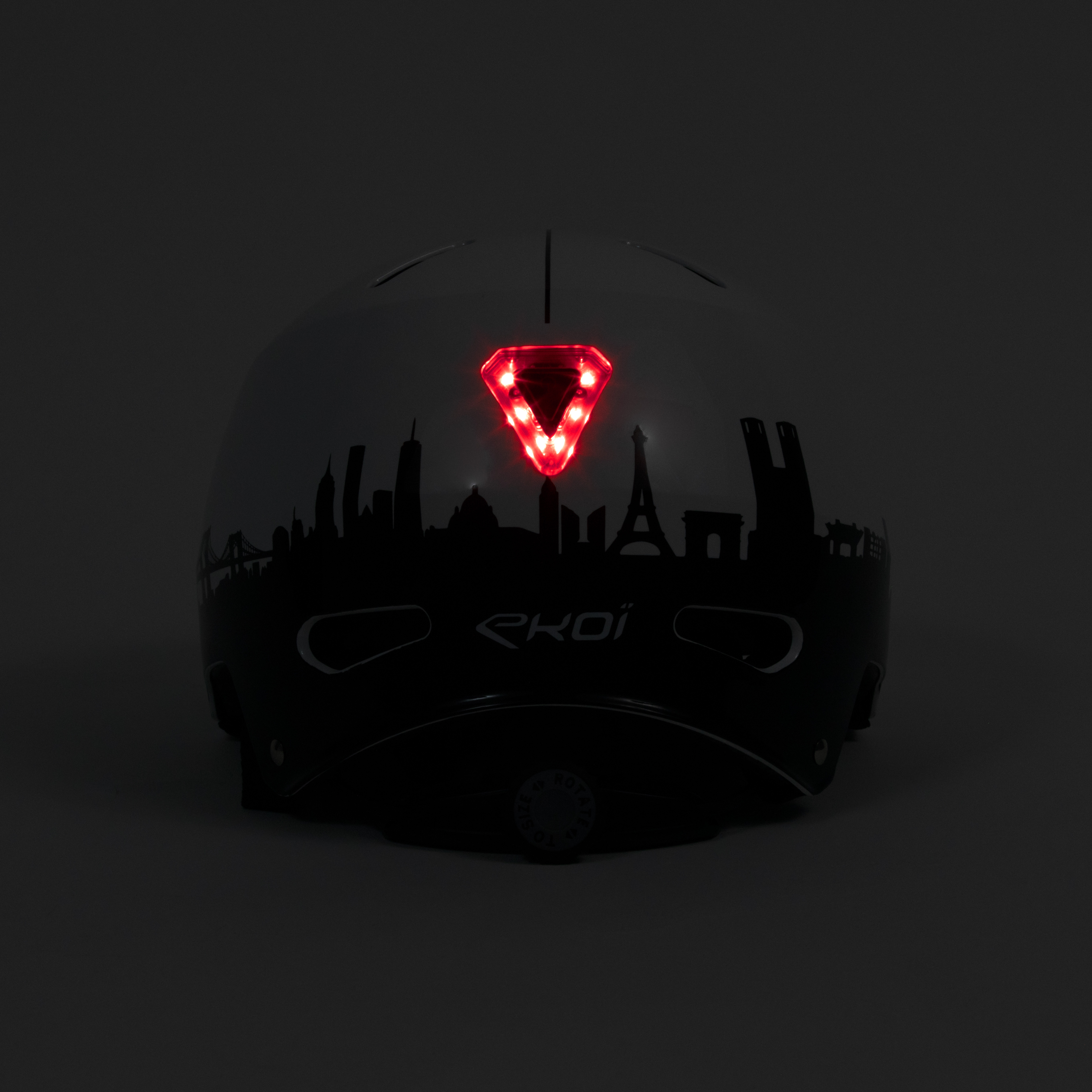 Helmet EKOI CITY LINE White Black - EKOI