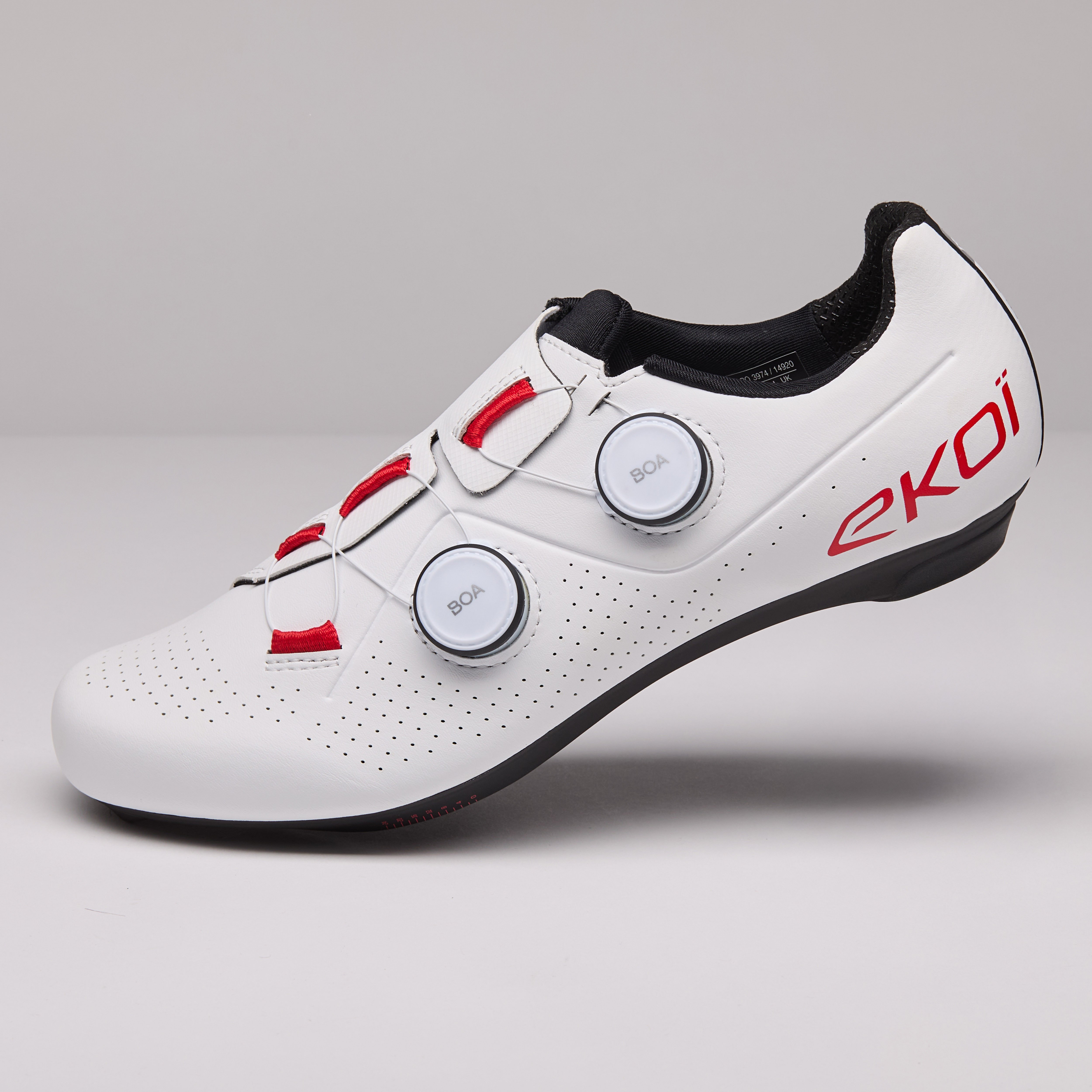 Scarpe da strada R4 Bianche Logo Rosso - EKOI
