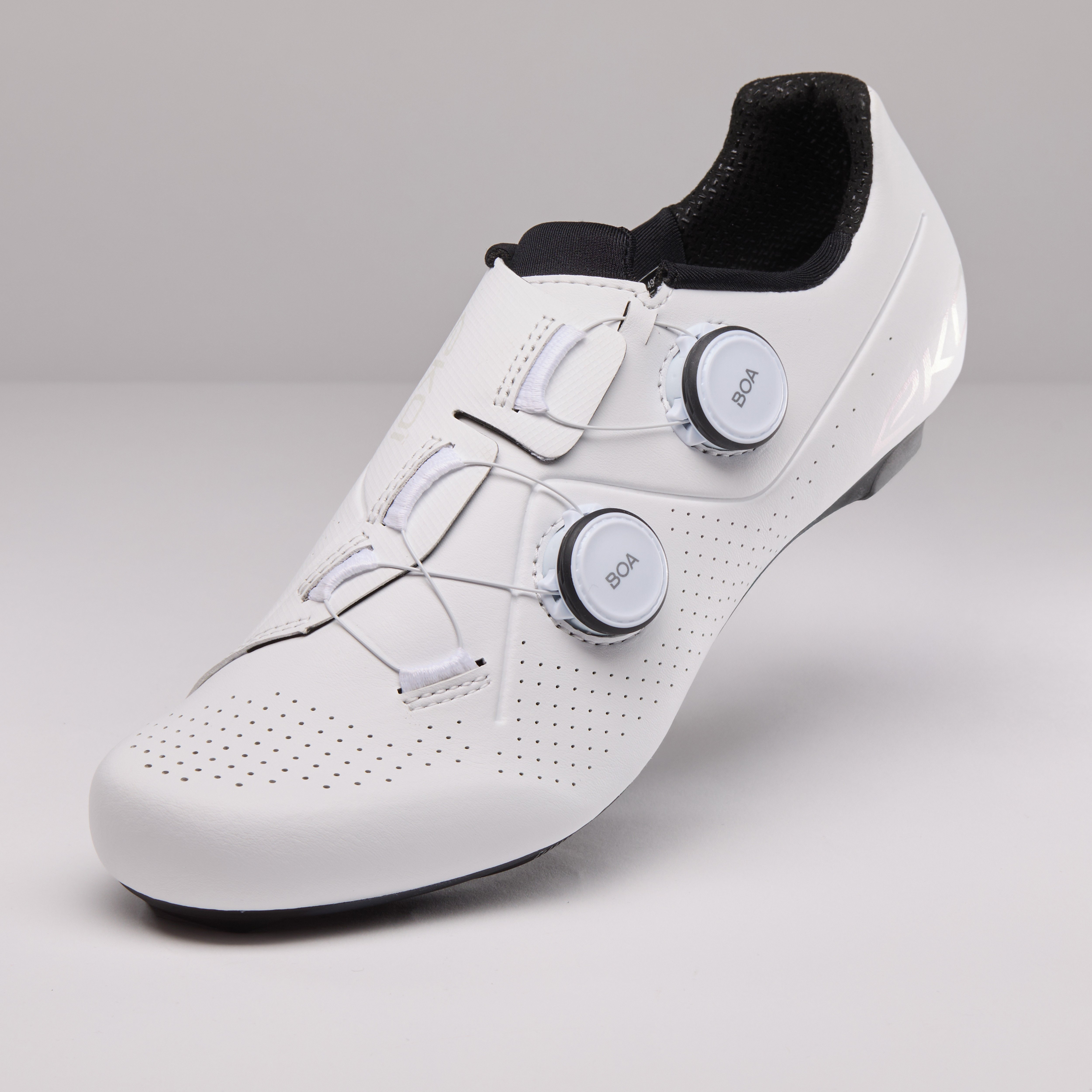Chaussures route EKOI Perf R4 Blanches Logo Silver - EKOI