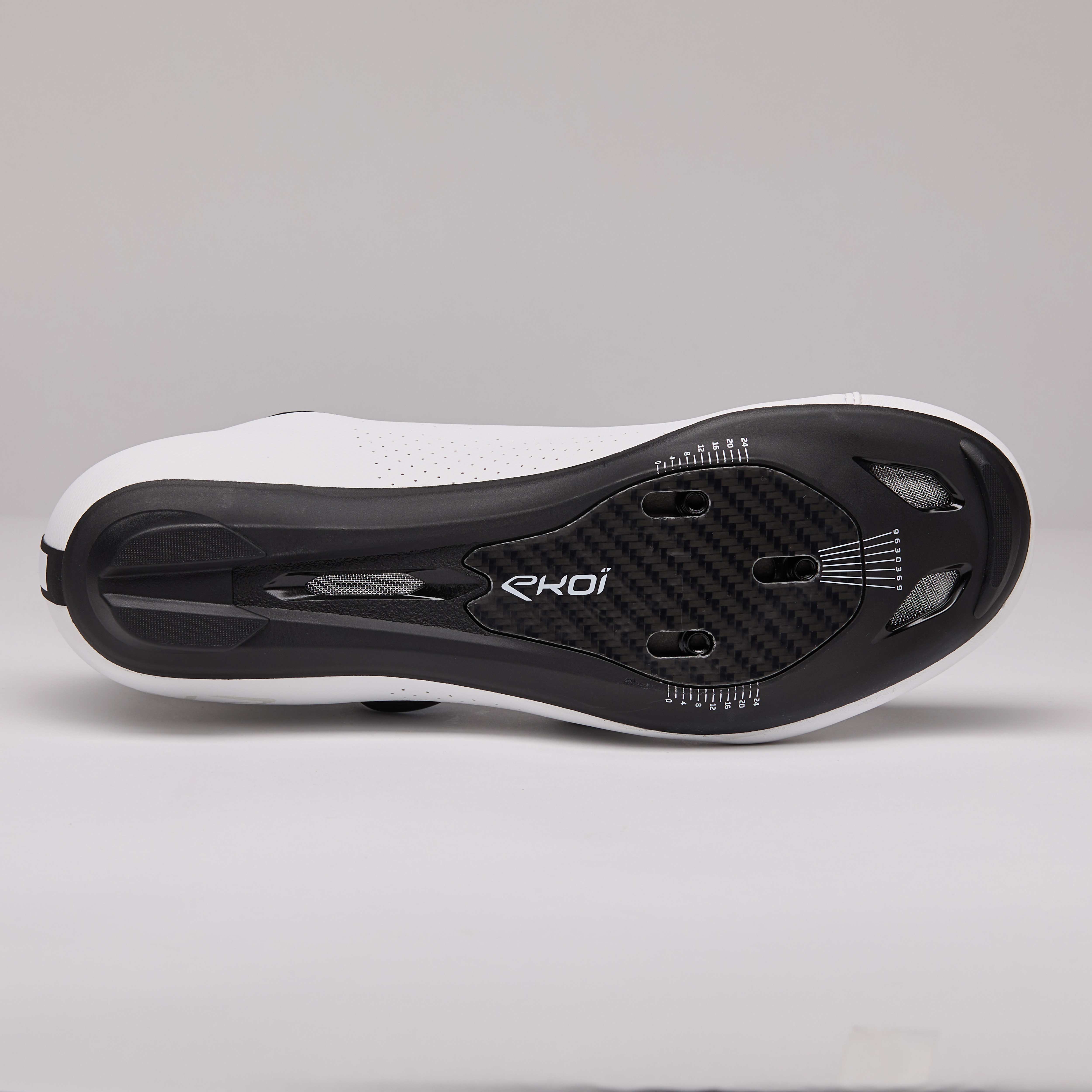 Cykelskor Landsväg EKOI Perf R4 Vita Logo Silver - EKOI