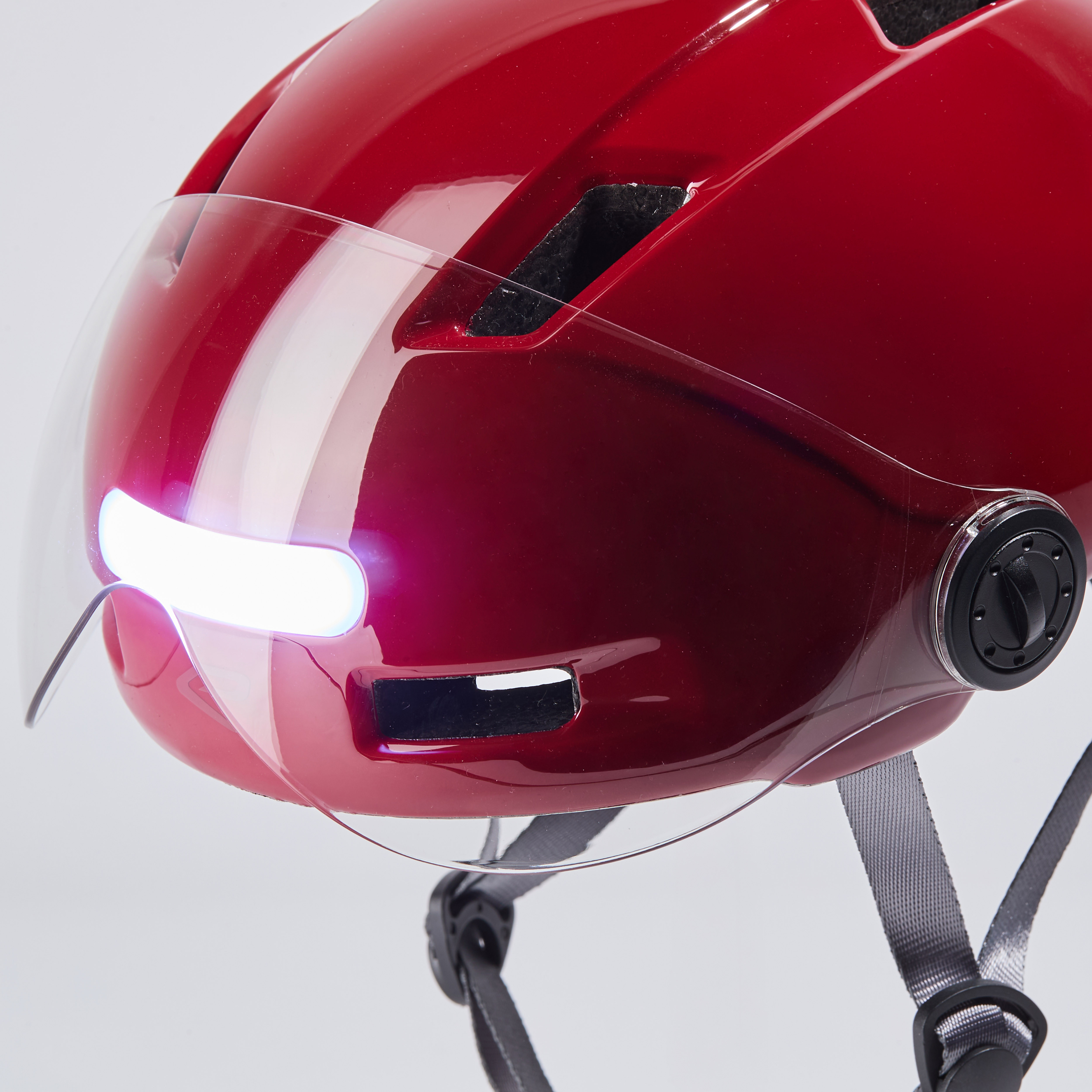 Casque urbain EKOI CITY STYLE Rouge Rubis Ecran - EKOI