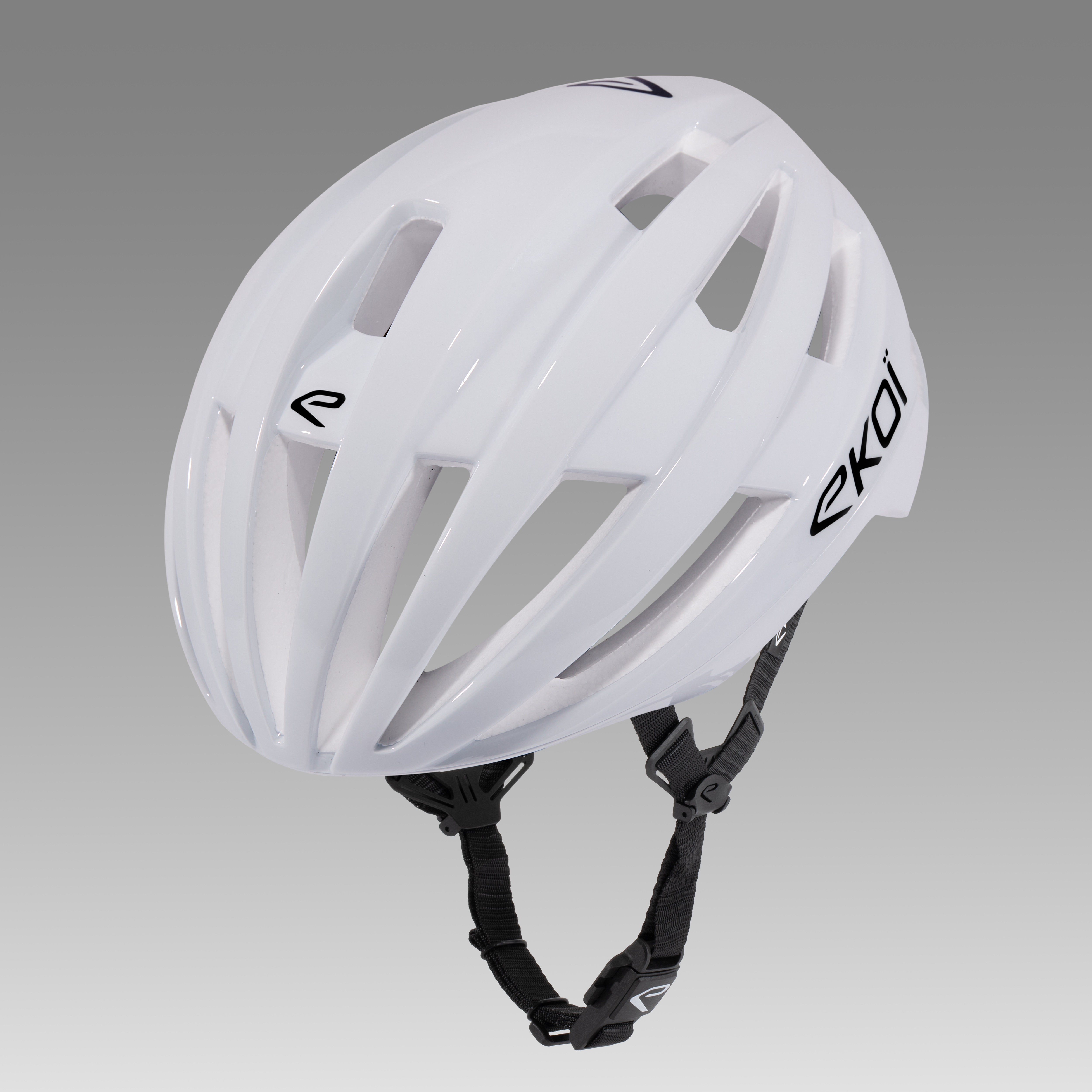 Casque EKOI Perf GARA Blanc Logo Noir - EKOI