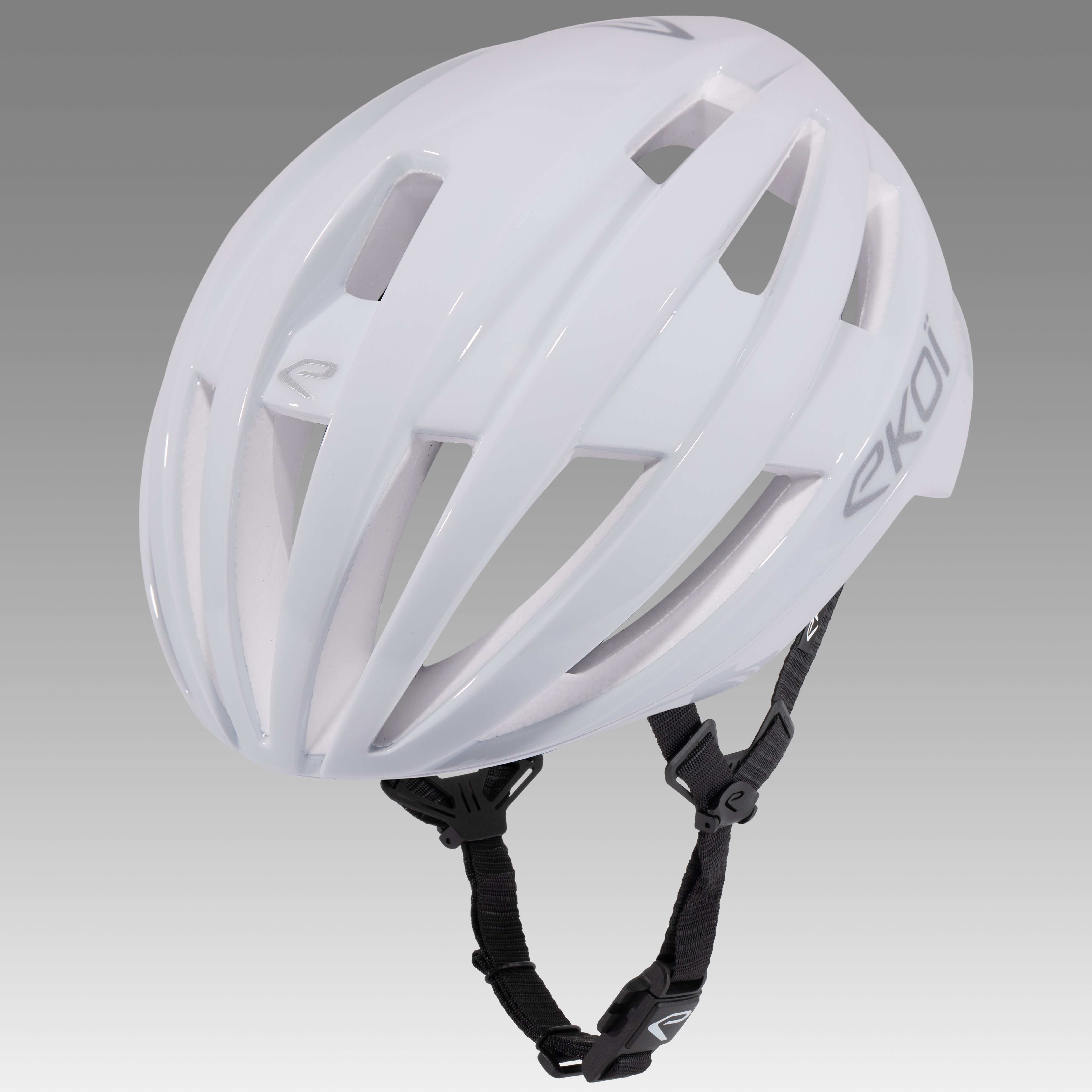 EKOI Perf GARA White Helmet Silver Logo - EKOI