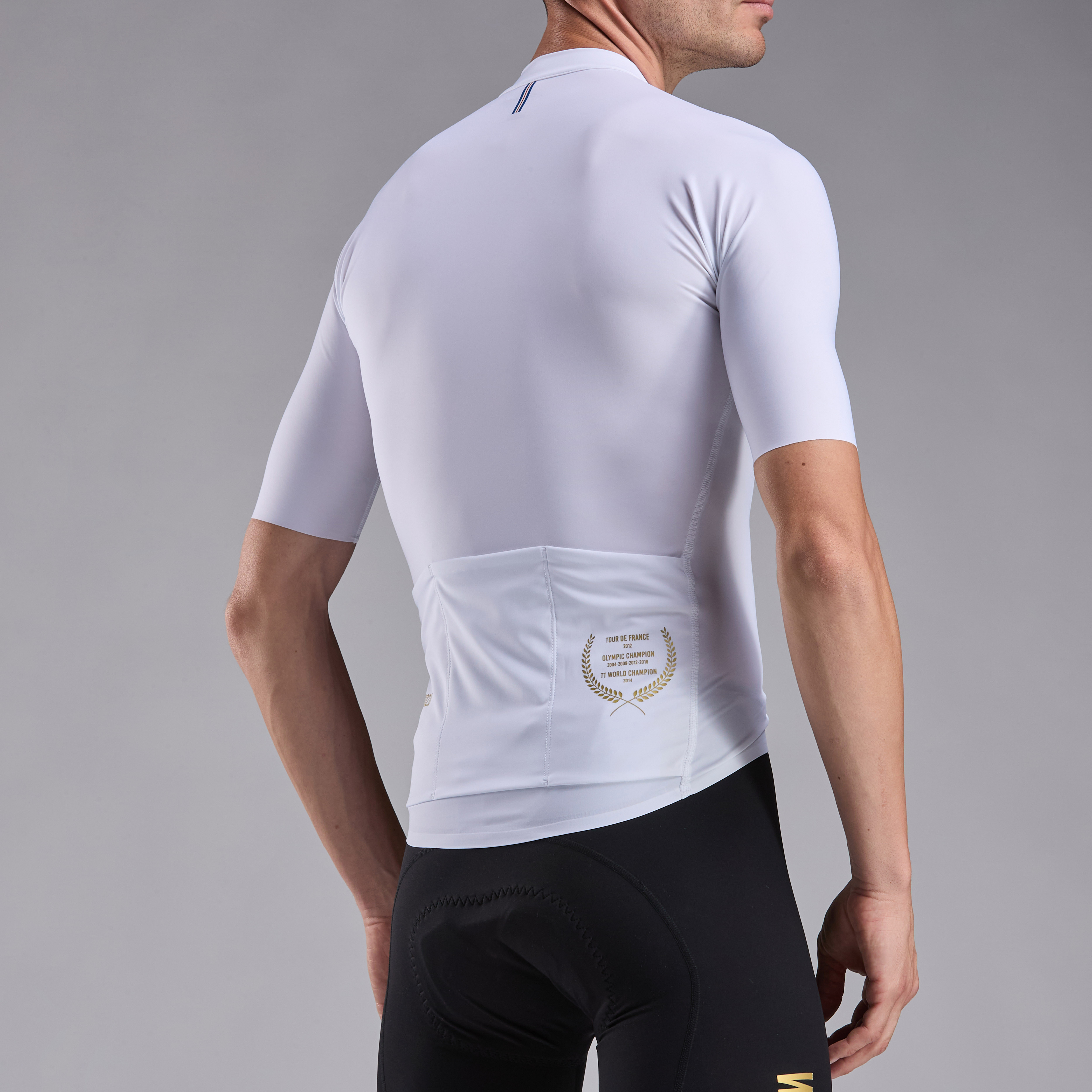 Maillot EKOI Racing BRADLEY WIGGINS Blanc - EKOI